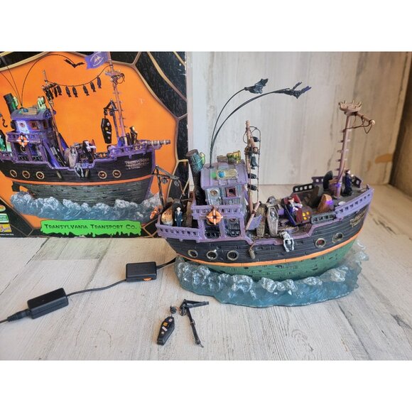 Lemax | Holiday | Lemax As Is Transylvania Transport Co Boat Spooky ...